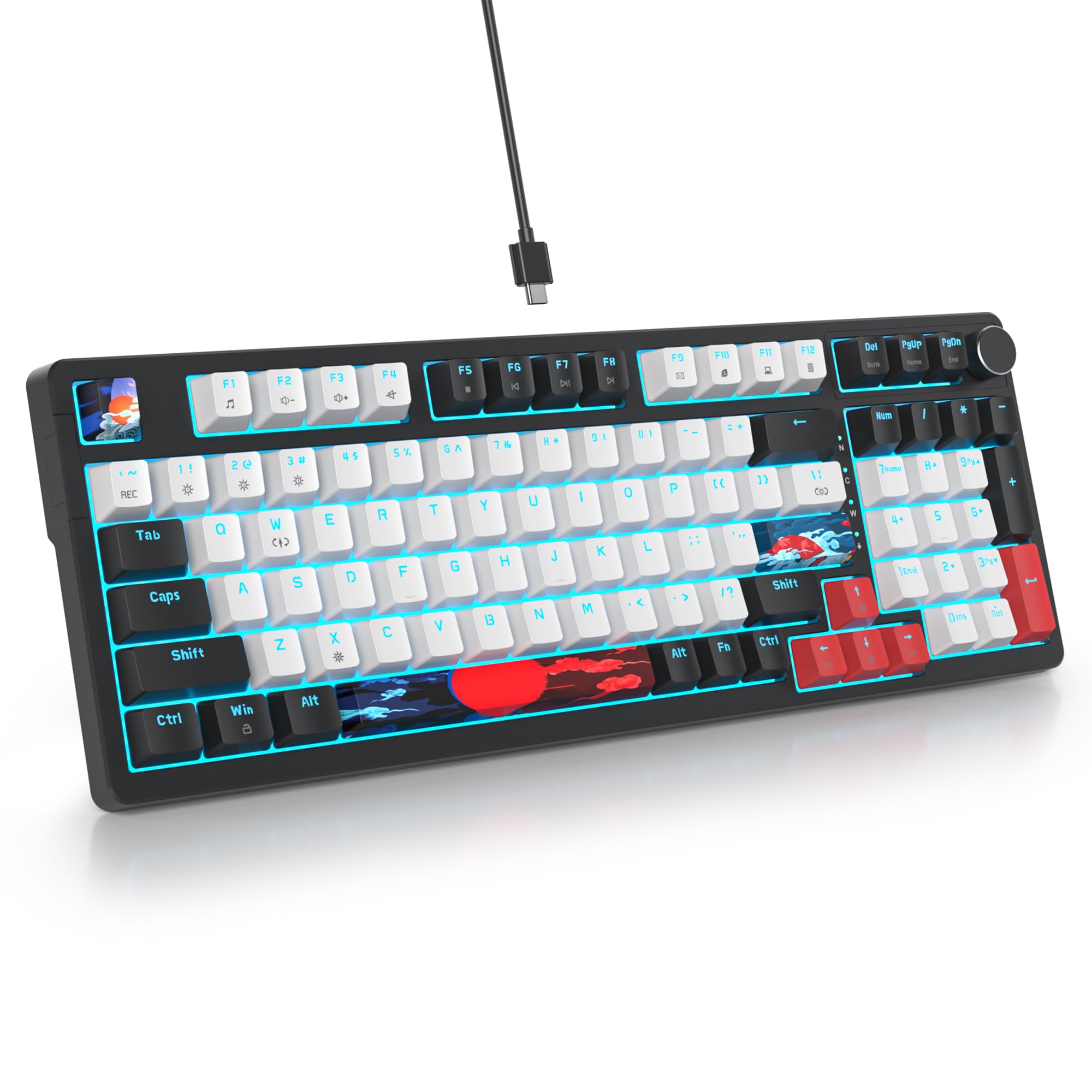 SOLIDEE Wired 95% Mechanical Gaming Keyboard,Gasket Structure RGB ...