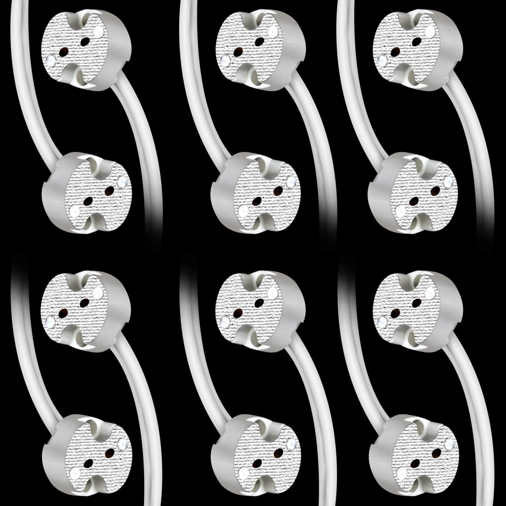 ANCIRS 12 Pack MR16 Replacement Socket, MR 11 G4 GU5.3 Ceramic Base LED ...