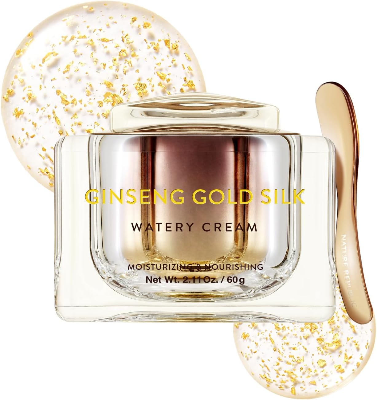 Amazon.com: Nature Republic Ginseng Gold Silk Watery Cream 2.11 Oz(60g ...