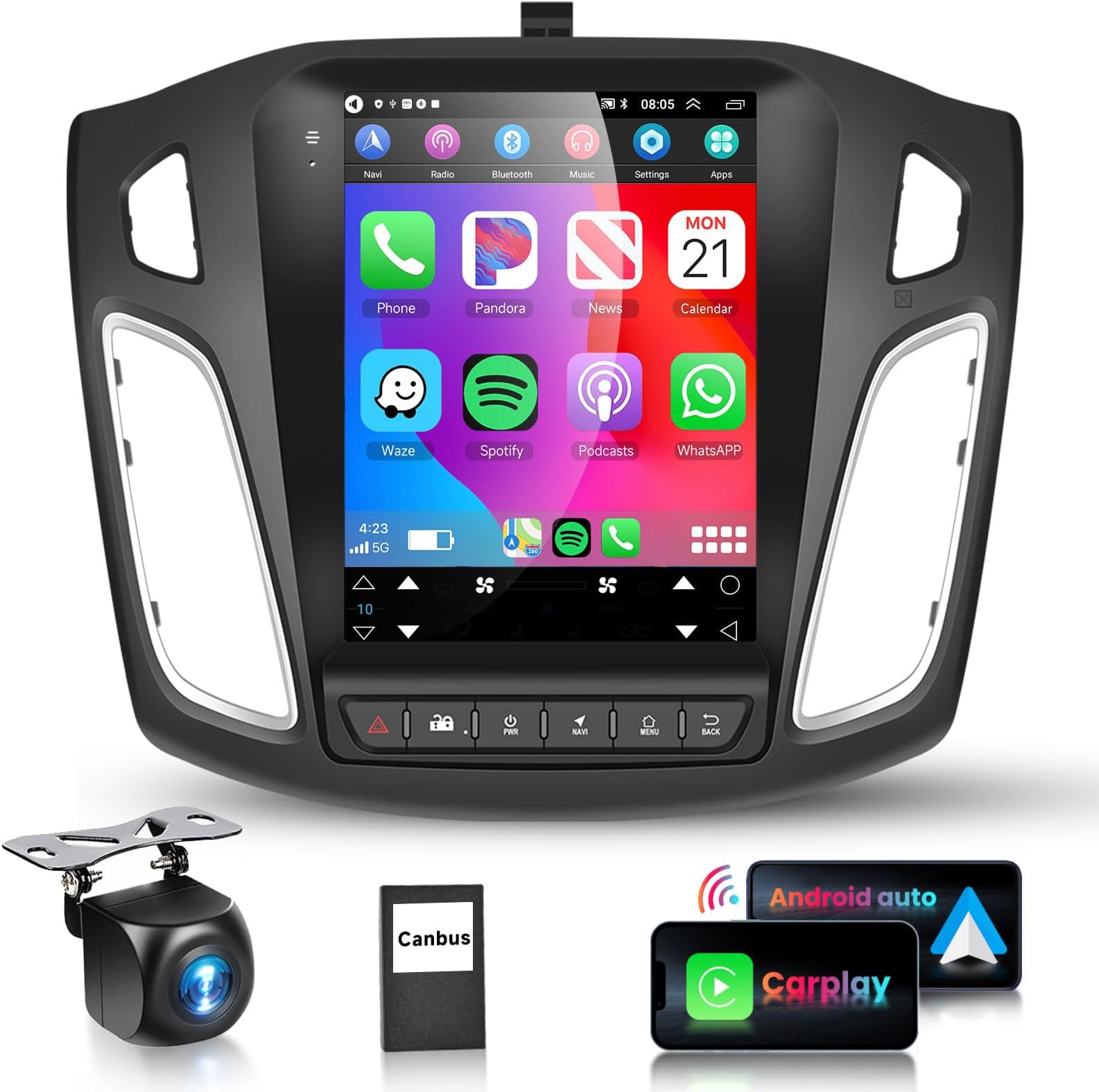 Amazon.com: Ford Focus Car Stereo Radio 2012-2018 with Carplay/Android ...