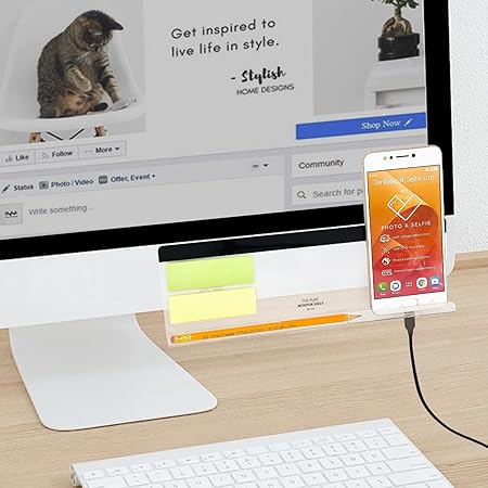 Amazon.com : Foster Monitor Sticky Notes Holder, Memo Board, Message ...