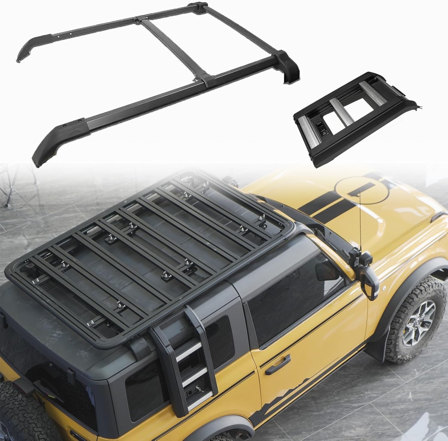 Amazon.com: Roof Rack Cross Bars & Side Ladder for 2021-2025 Ford ...