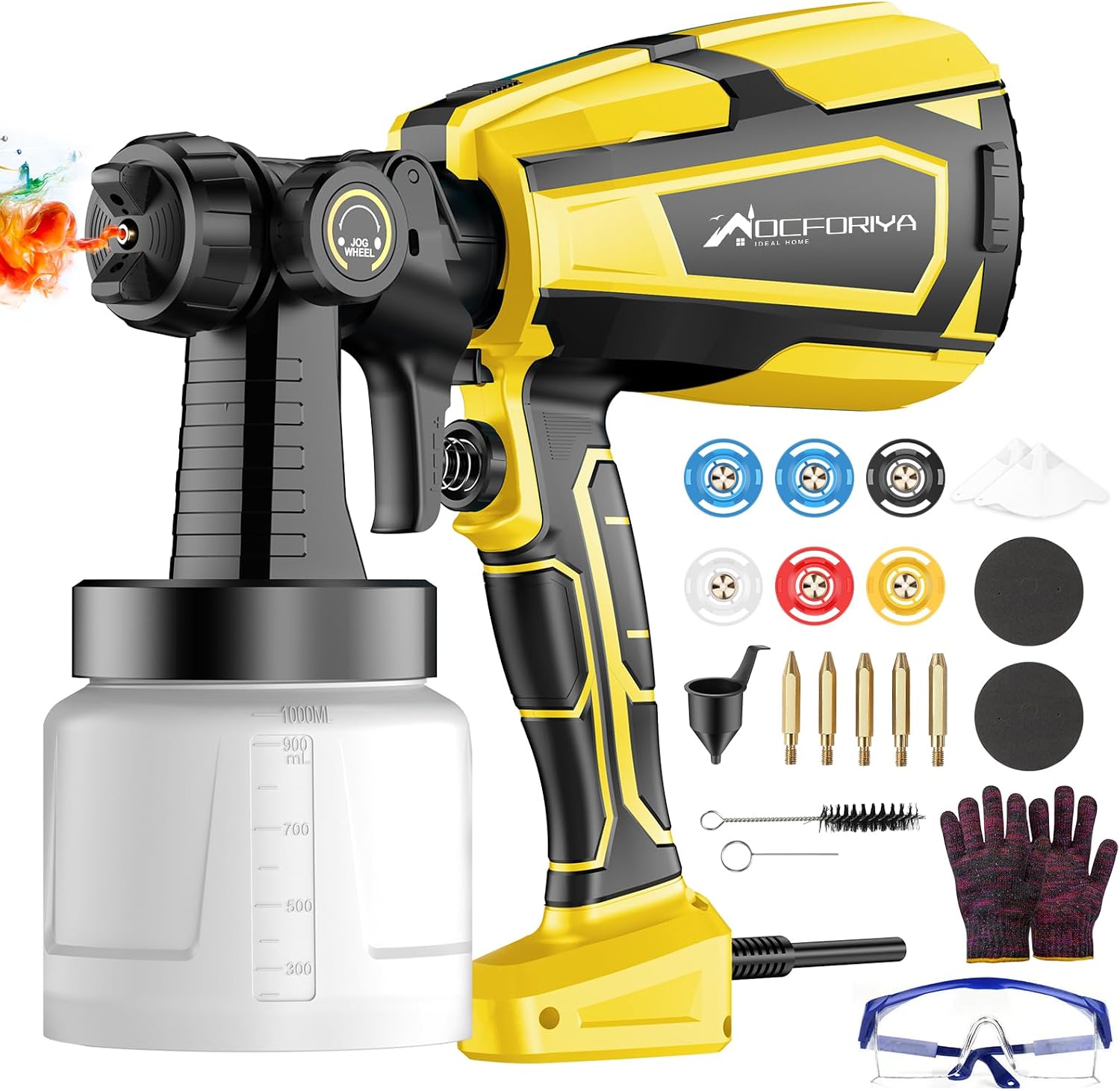 Ocforiya Paint Sprayers for Home Interior, 800W HVLP Electric Spray ...