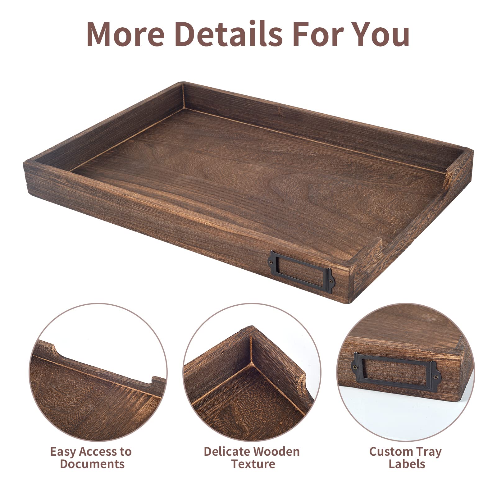 Snapklik.com : 11 X 17 Paper Tray Organizer Legal Size Desk Tray Wooden ...
