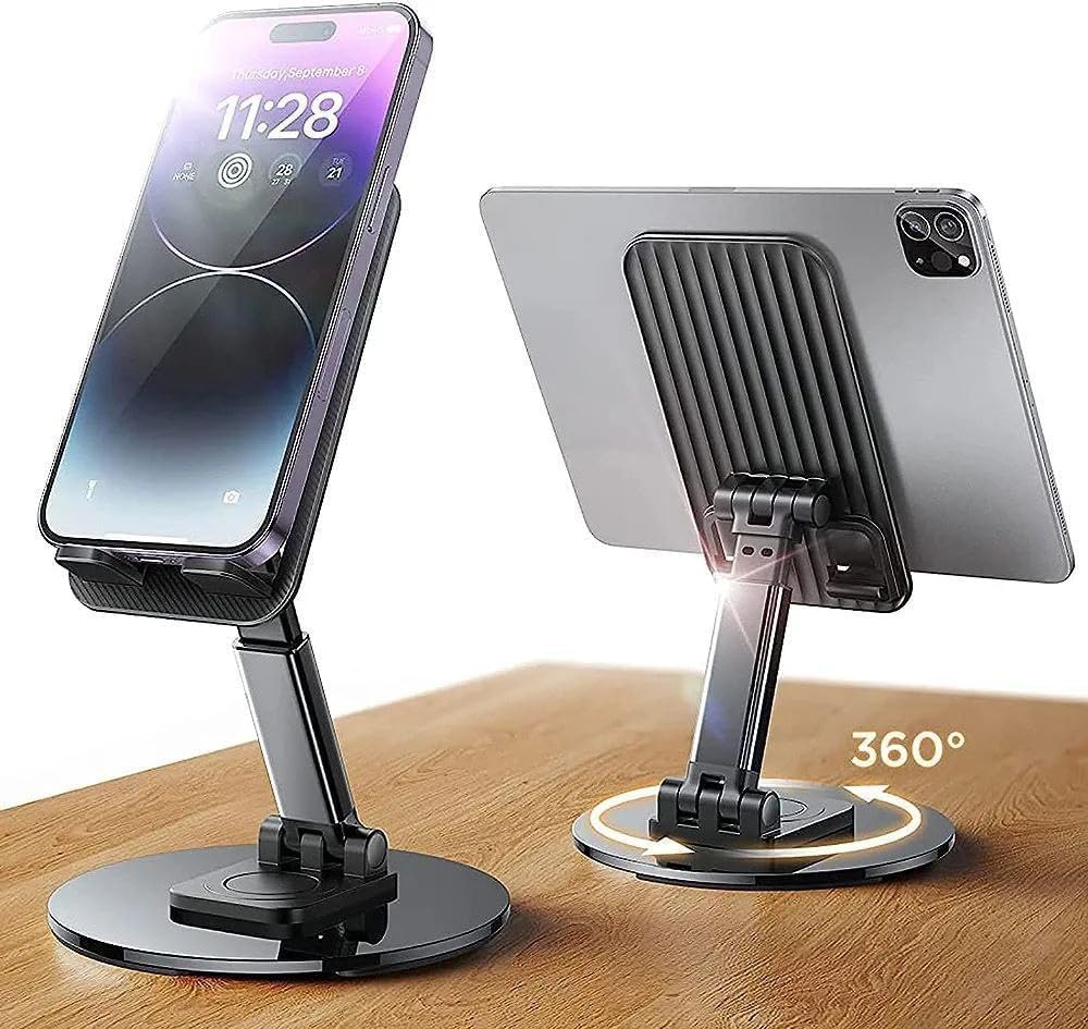360 Rotating Mobile Phone Holder Stand - Sturdy Metal Body, | Mobile ...
