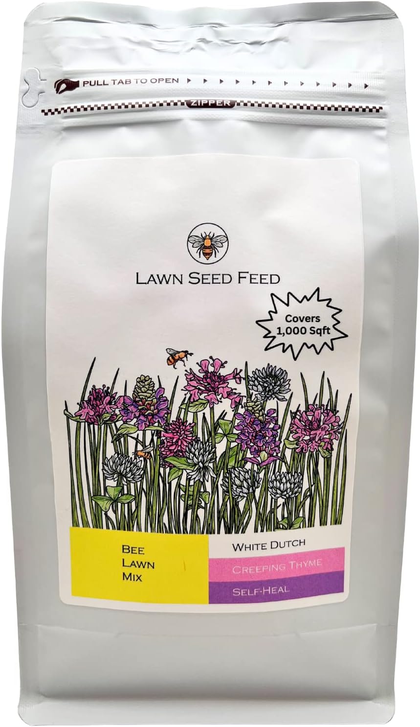 Amazon.com : Bee Lawn Seed Mix - 1000 to 1500 sqft - 2 Pound Grass Seed ...