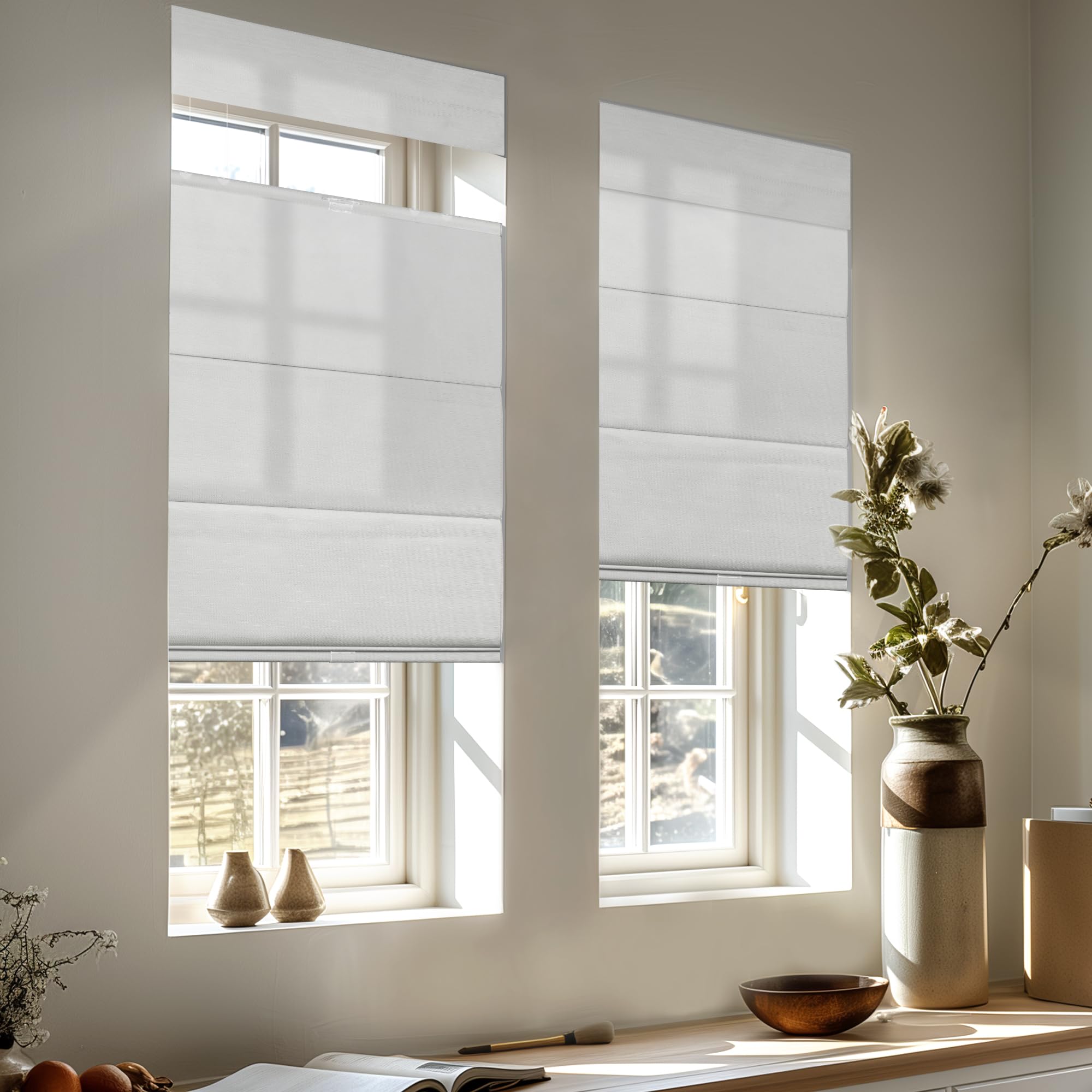 Insulated Roman Shades Inside Mount Regal Estate 72 Inch Light Grey