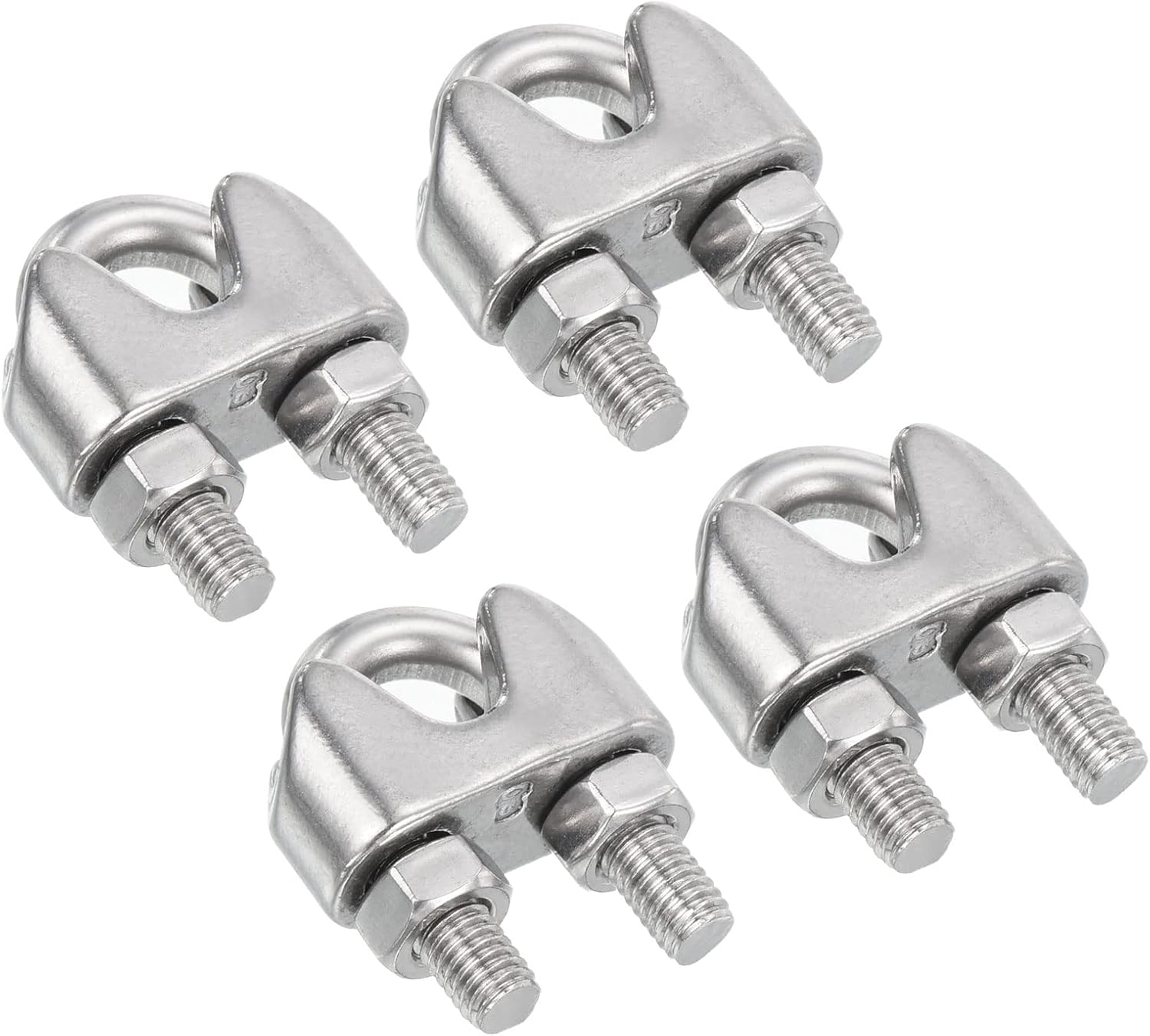 M METERXITY 4 Pack Wire Rope Clamp - 5/16" Wire Cable Clip Fastener ...