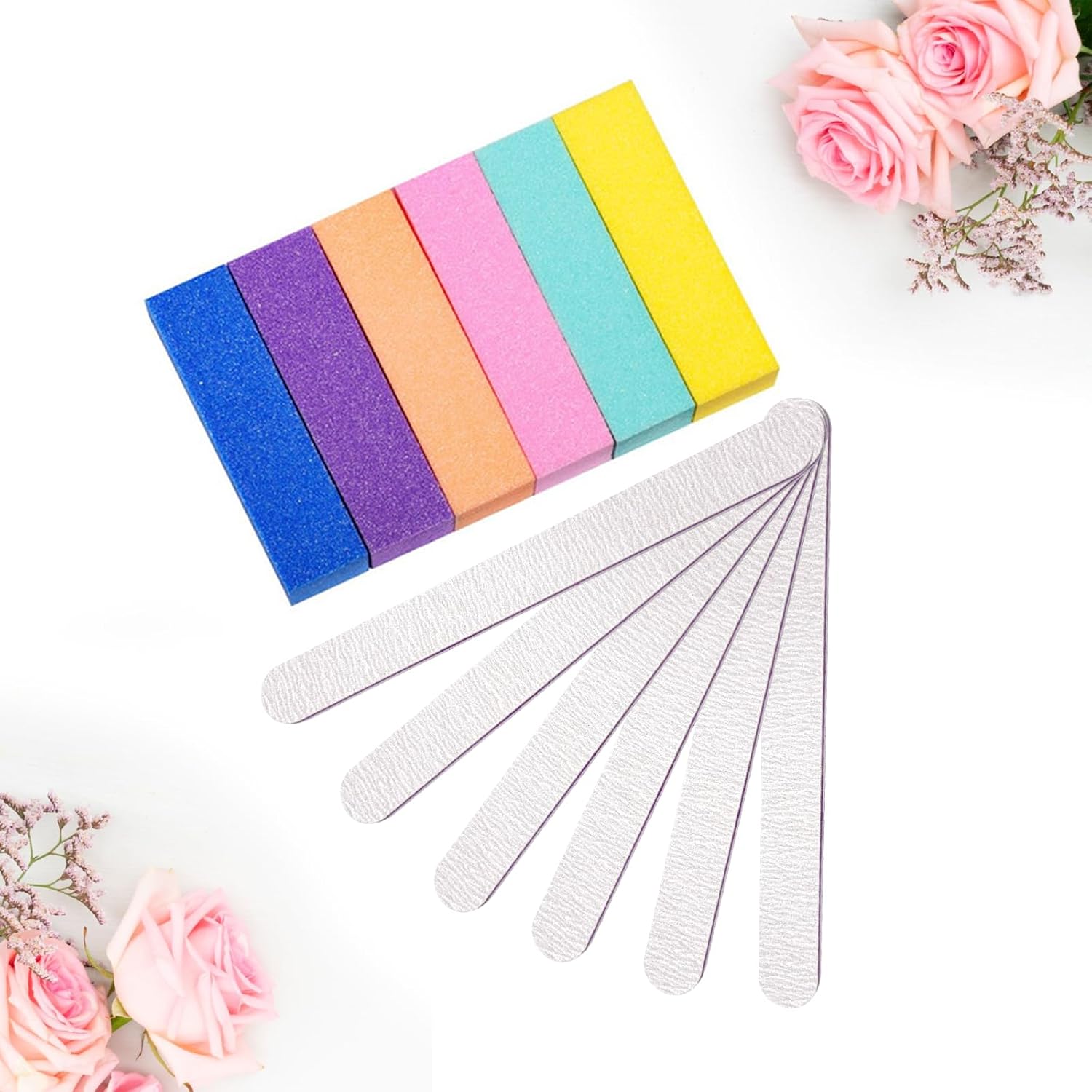 Amazon.com : Nail File, Special Set 12 Pieces for Natural Nails File ...