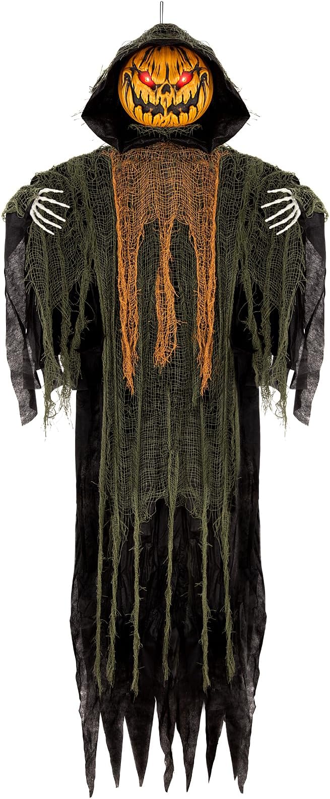 Amazon.com : 71" Animated Halloween Witch with Sound Activation and Red ...