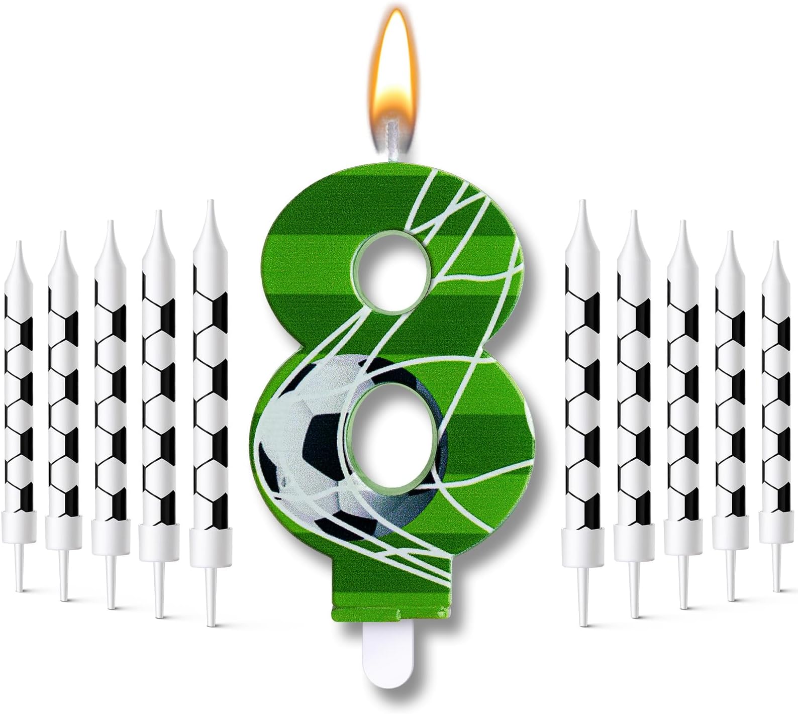 Amazon.com: Soccer-Themed Birthday Candles (Pack Of 6) - Black & White ...