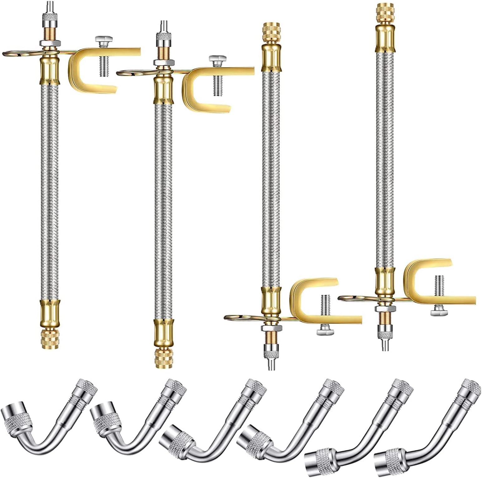 Amazon.com: Hotop 4 Pieces Valve Stem Extension Stainless Steel Tire ...