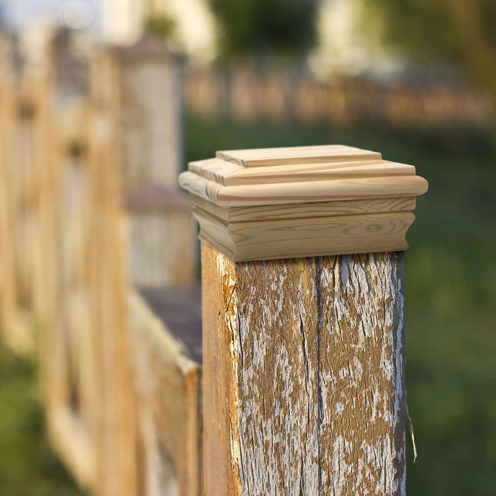 Cedar Fence Post Caps Shallow Treated Pine Pyramid Fence Post Caps