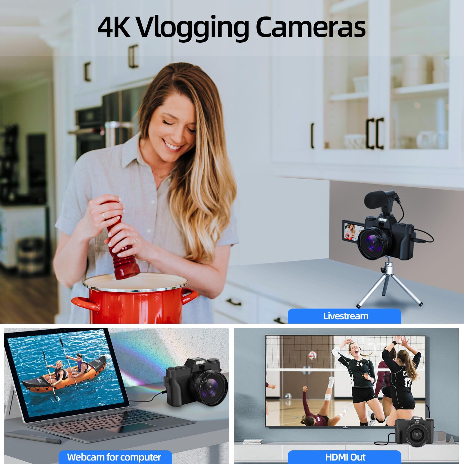 Snapklik.com : Mo Digital Cameras For Photography, 48MP&4K Vlogging ...