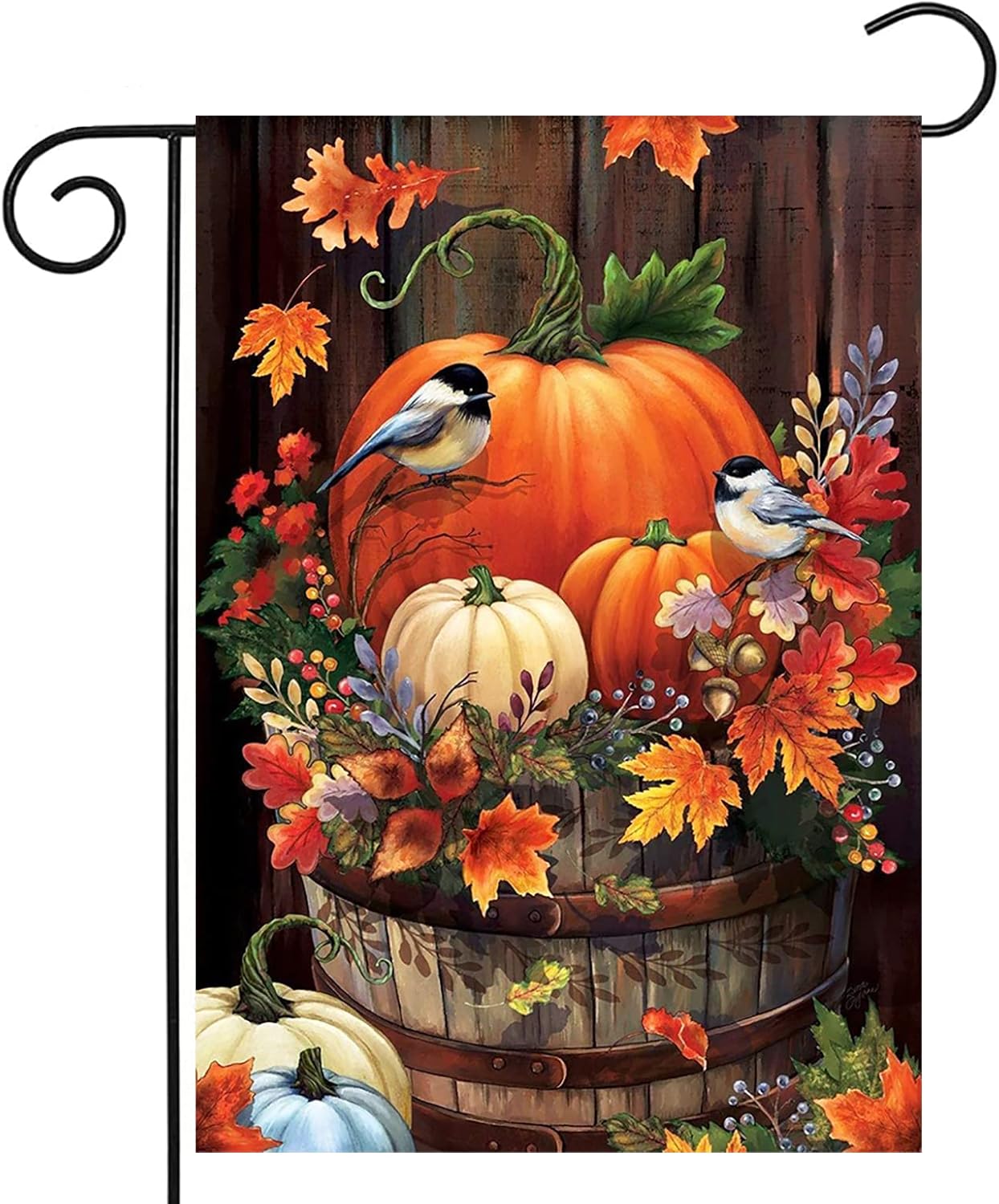 Amazon.com : Large Fall Garden Flags 28 x 40 Double Sided,Thanksgiving ...