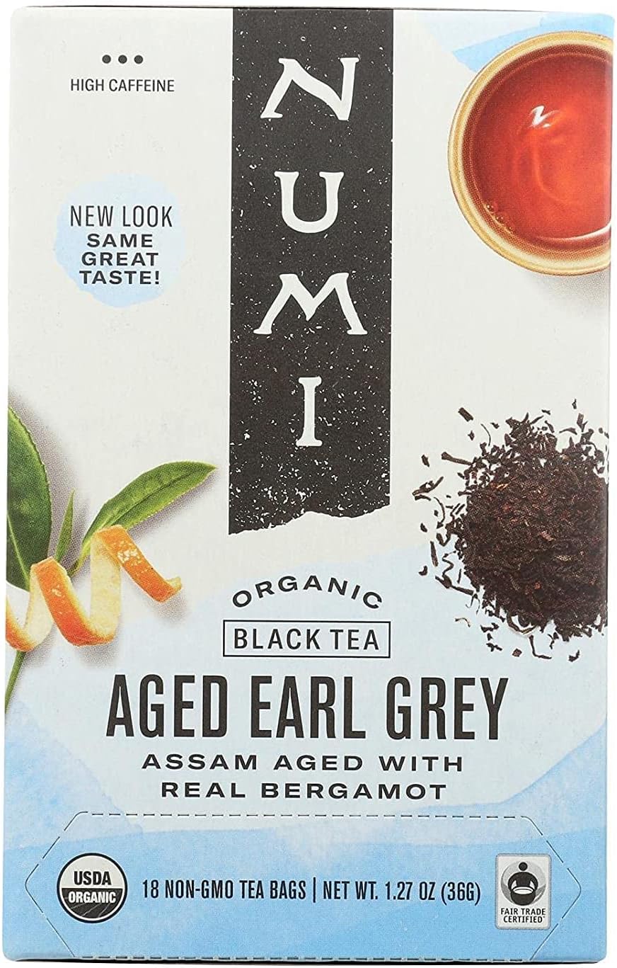 Numi Tea Organic Aged Earl Grey - Black Tea - 18 Bags by Numi : Amazon ...