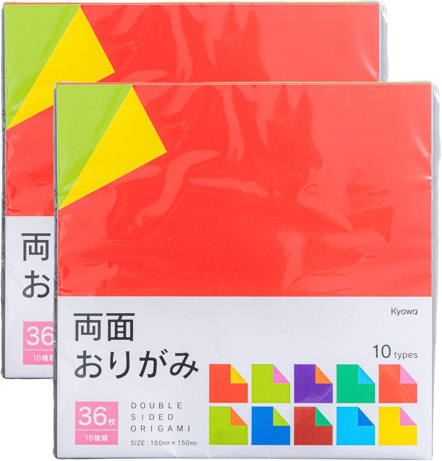 Amazon.com : Origami Paper Double Sided Colored Paper 36 Sheets, 10 ...