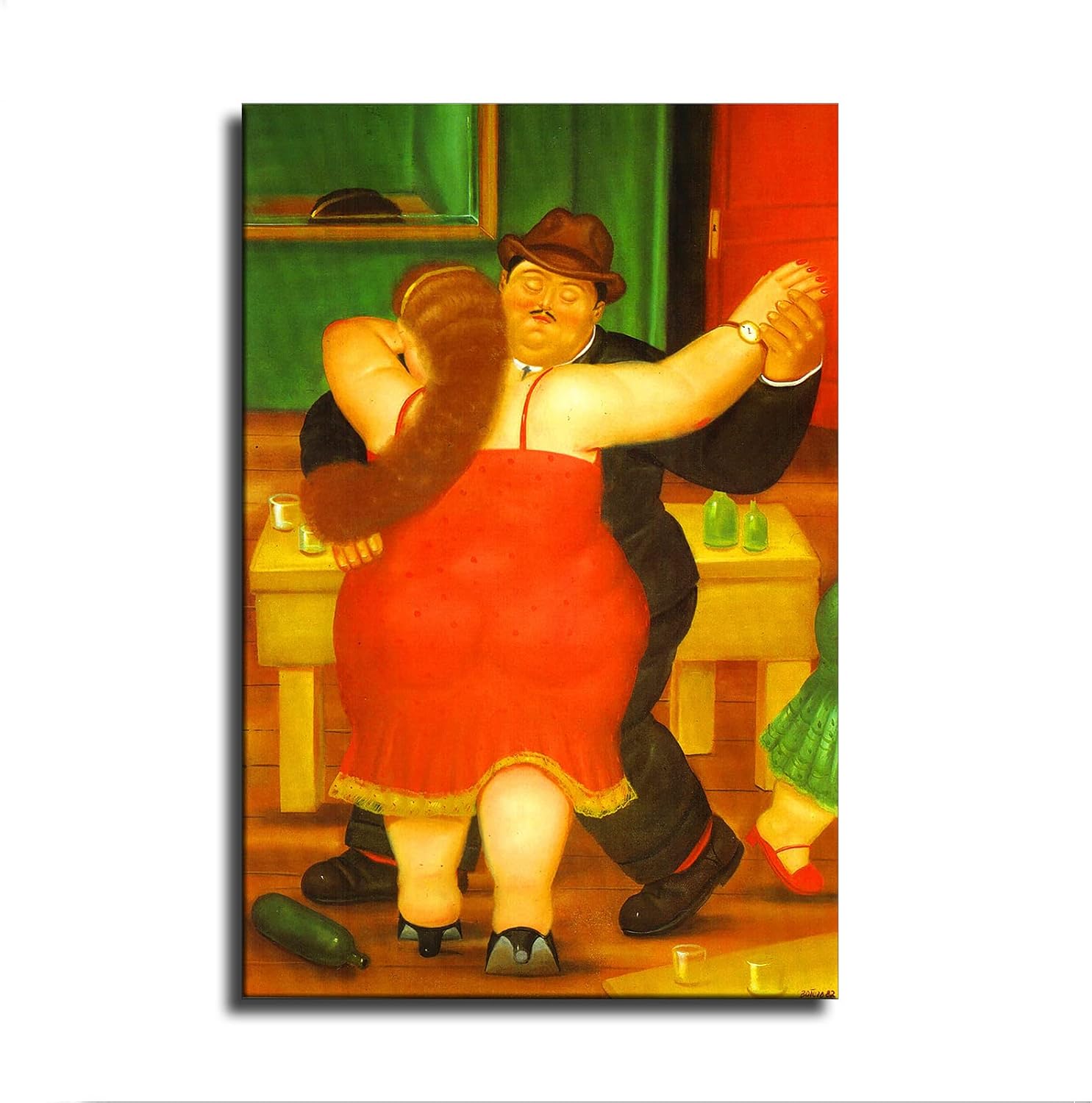 Amazon.com: Fernando Botero - Couple Dancing Poster Canvas Painting ...