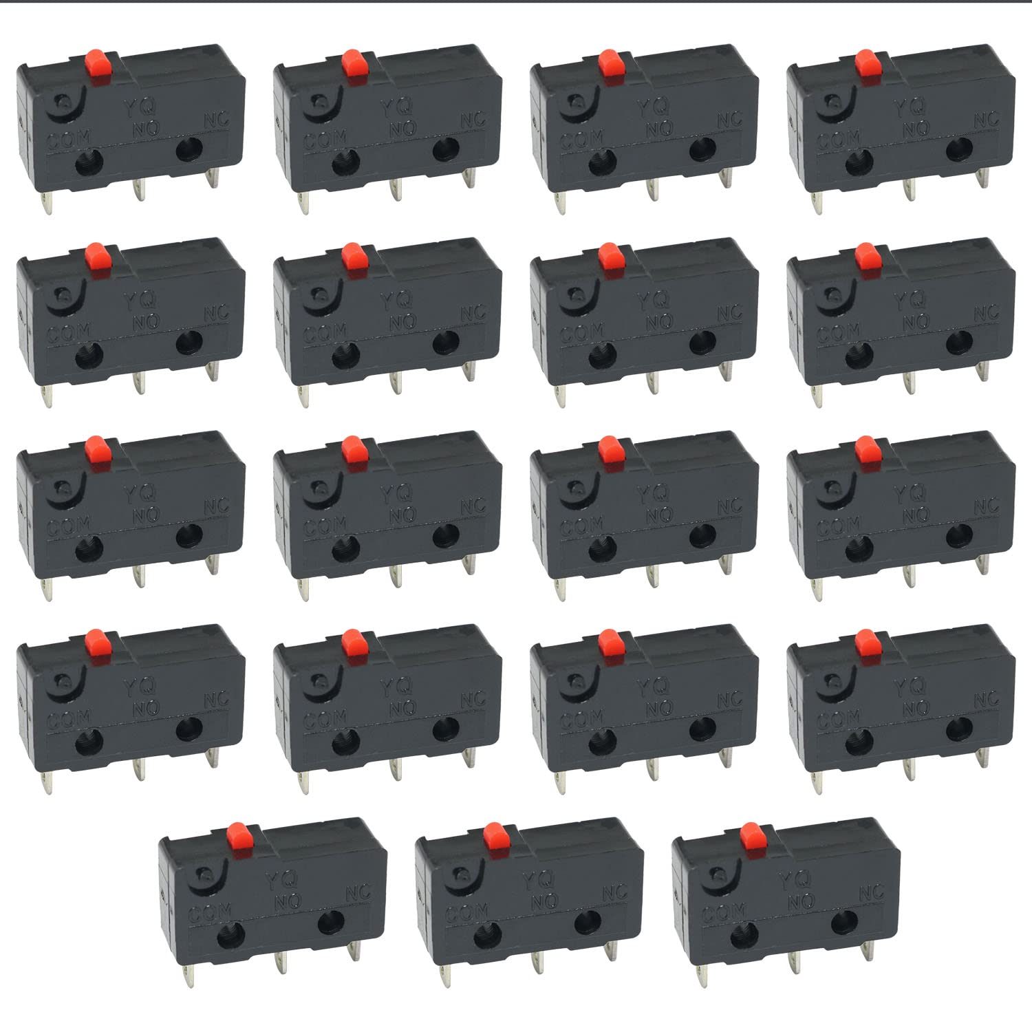 SJZBIN 15PCS Micro Limit Switch - Snap Action Button Type, Mini ...
