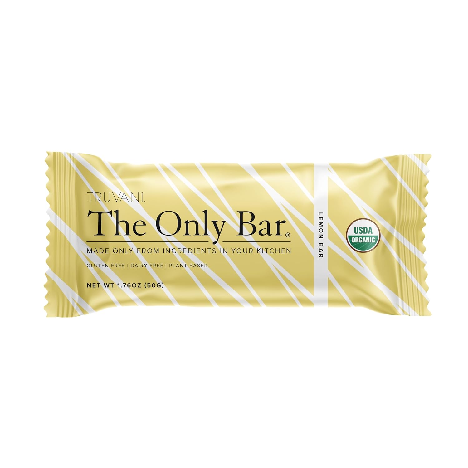 Truvani Plant Based Snack Bar | Lemon Bar Single Bar | 6g Protein ...