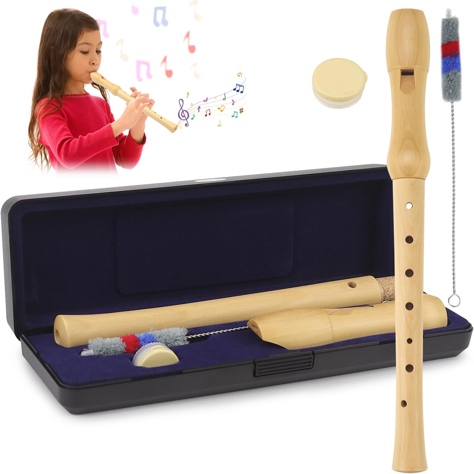 CHRI Blockflöte aus Holz Sopranblockflöte Holzblockflöte im deutschen ...