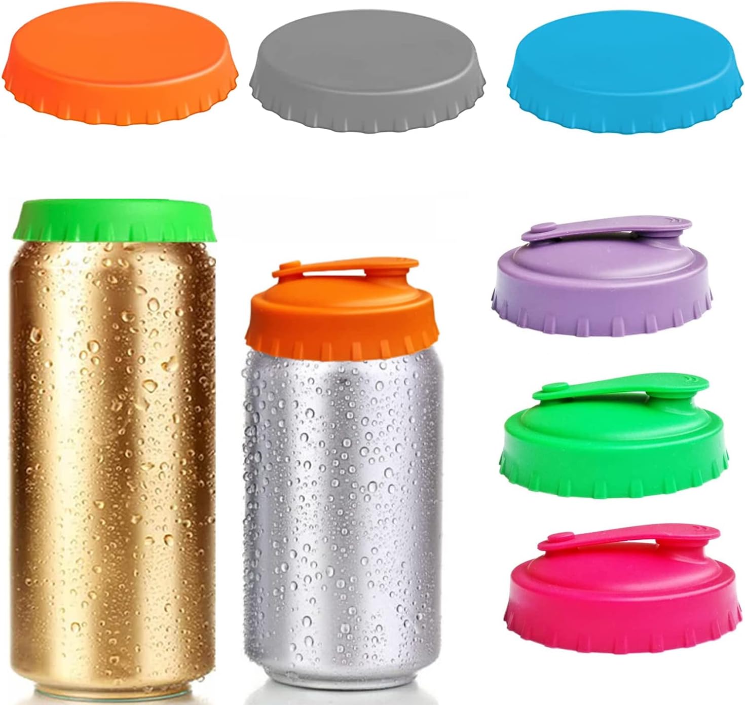 6 Farbe Silikon Flaschendeckel Bunte Getränkedosen Verschluss ...