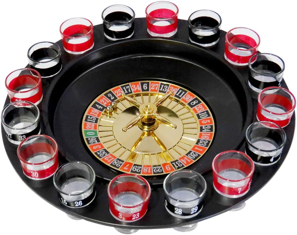 Amazon.com : Evelots Drinking Shot Glass Roulette Game-Casino Style-16 ...