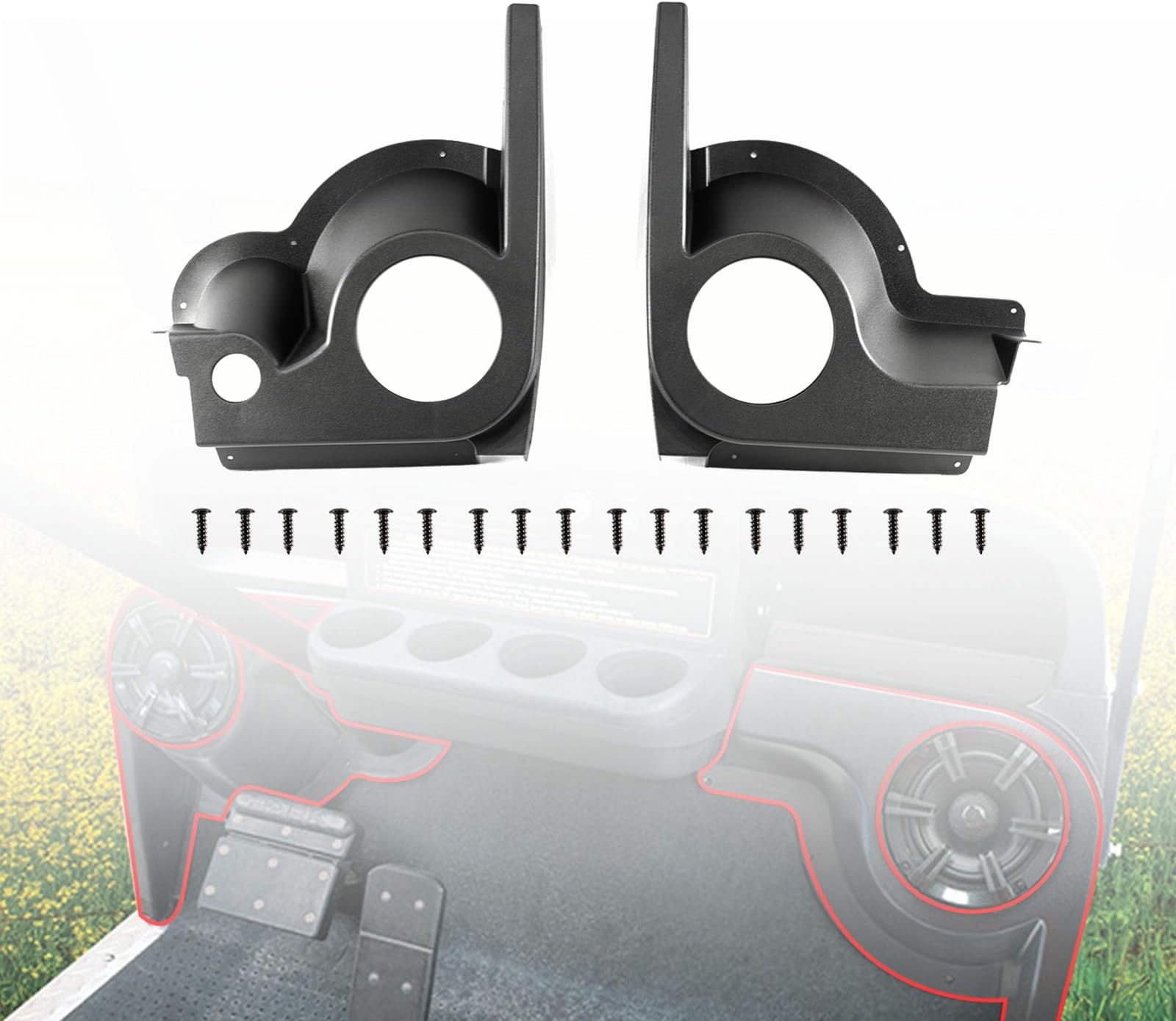 LOSTAR Pair(2) Golf Cart Speaker Pod Kit for E-Z-G-O TXT 1994-2023 (5. ...