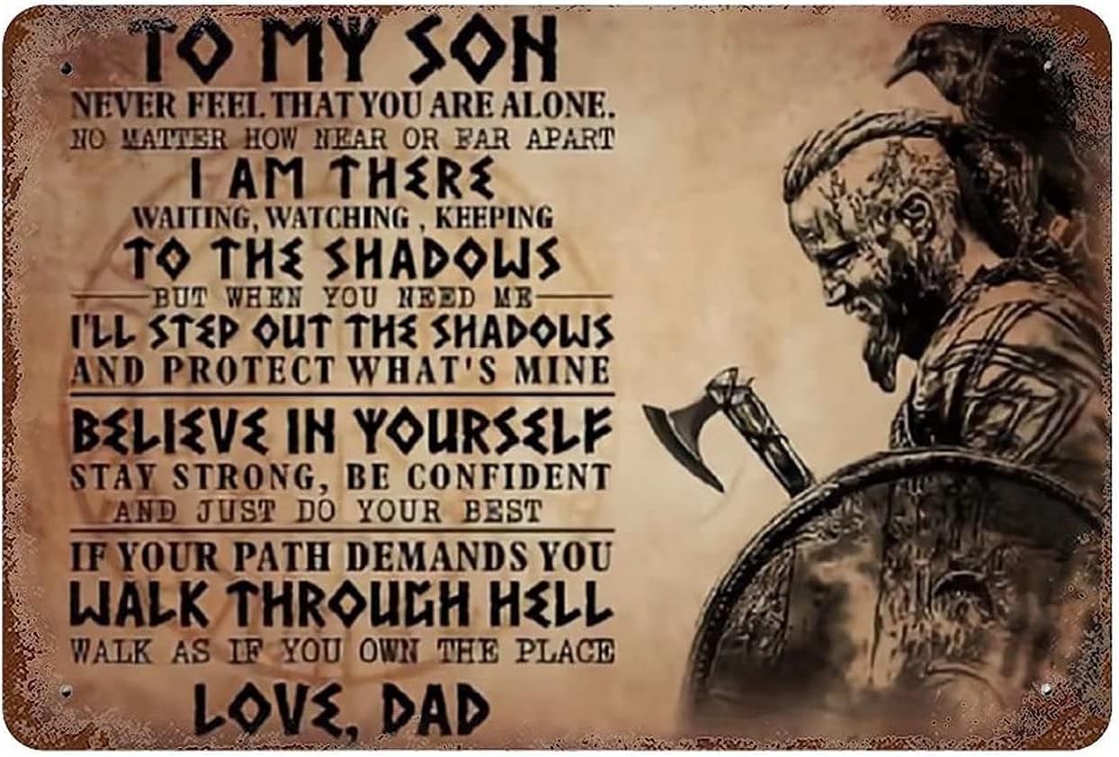 Amazon.com : Viking Metal Tin Sign,Viking Code,Wall Decor for Home Bar ...