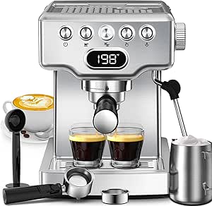Amazon.com: Geek Chef Espresso Machines,Espresso Maker for home, Latte & Cappuccino Maker, 20 ...