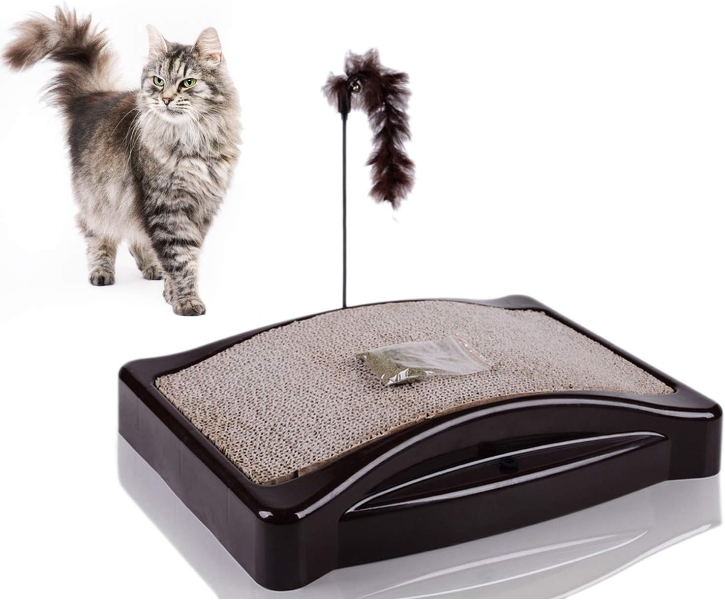 Amazon.com : Four Paws Super Catnip Extra Wide Cat Scratching Post ...