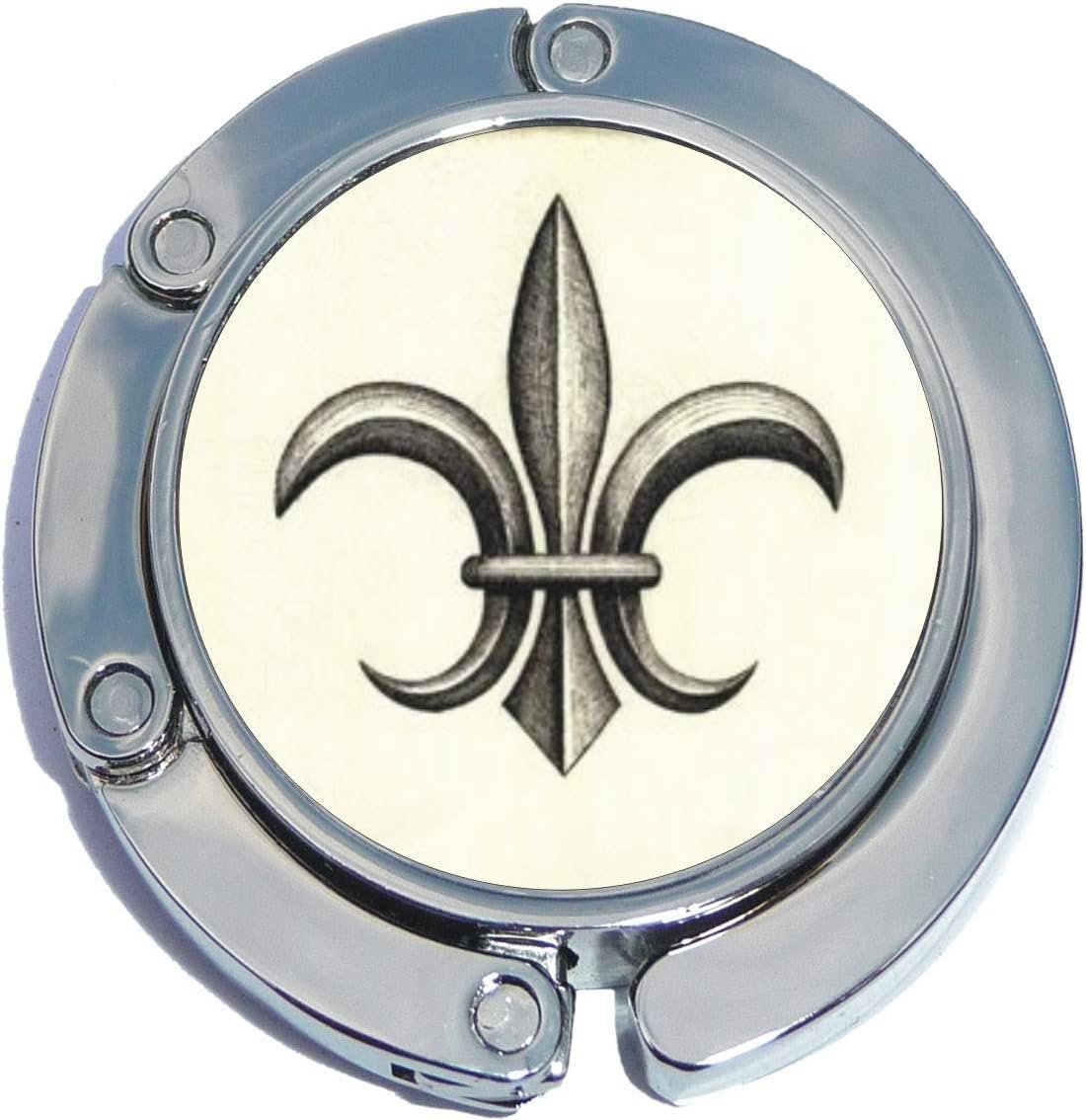 Amazon.com: NewCharms Cream Fleur De Lis Foldable Purse Hanger ...