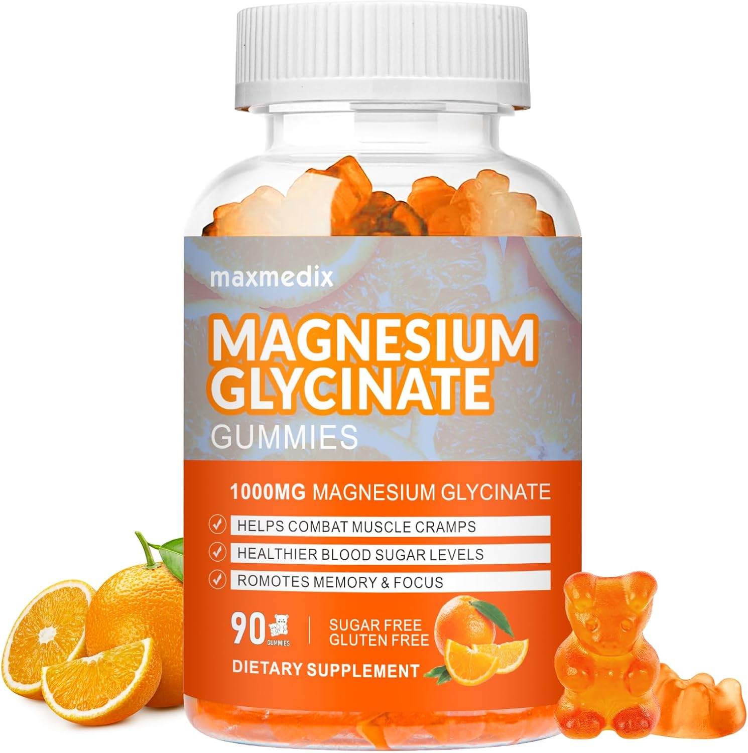Amazon.com: Magnesium Gummies 1000mg -Magnesium Glycinate Supplement ...