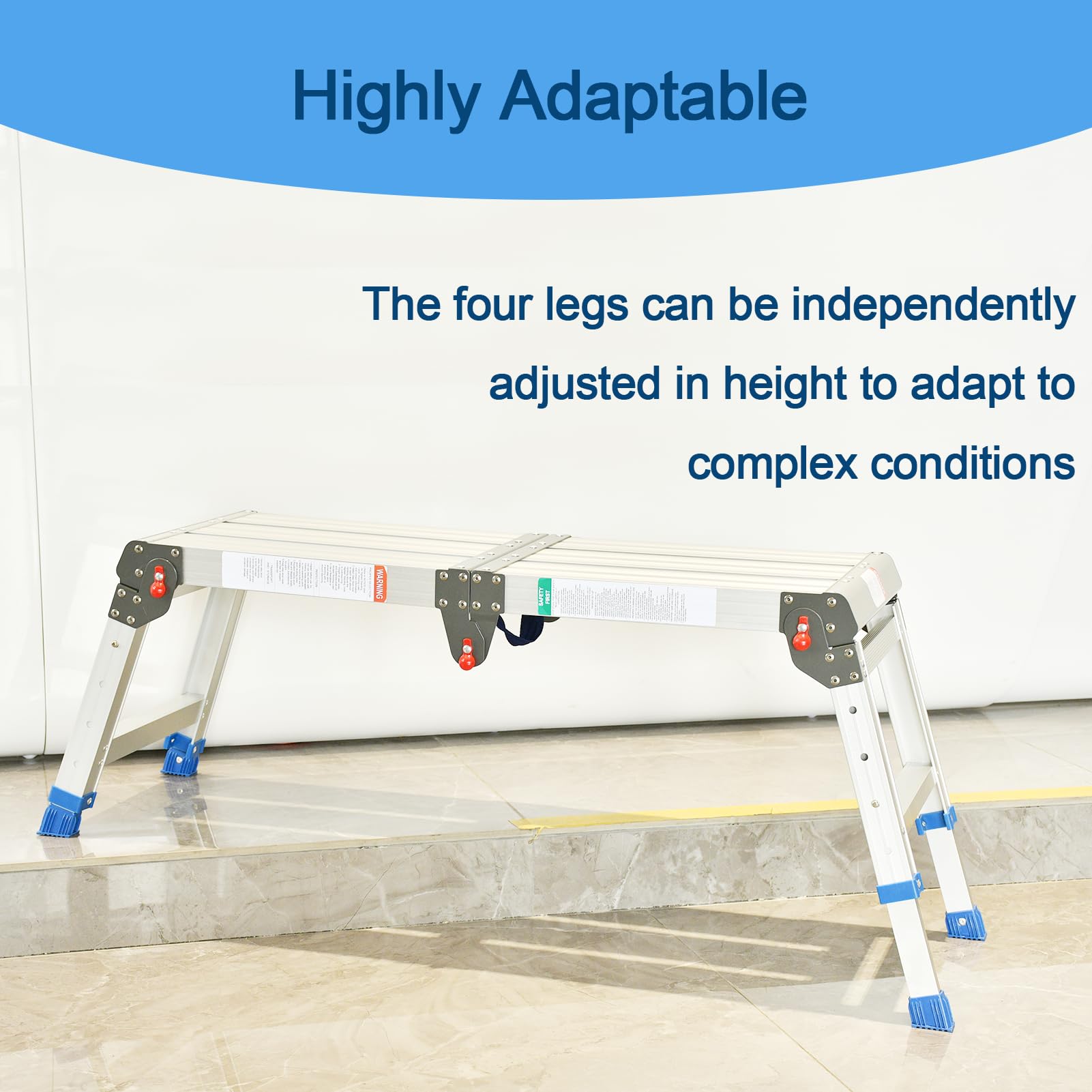 Snapklik.com : Folding Work Platform For Adults, Aluminum Foldable Step ...
