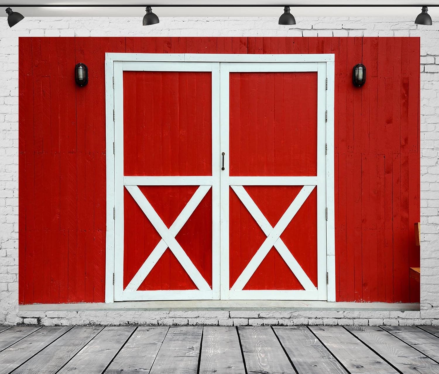 Amazon.com : BELECO 12x10ft Fabric Red Farm Barn Backdrops for ...