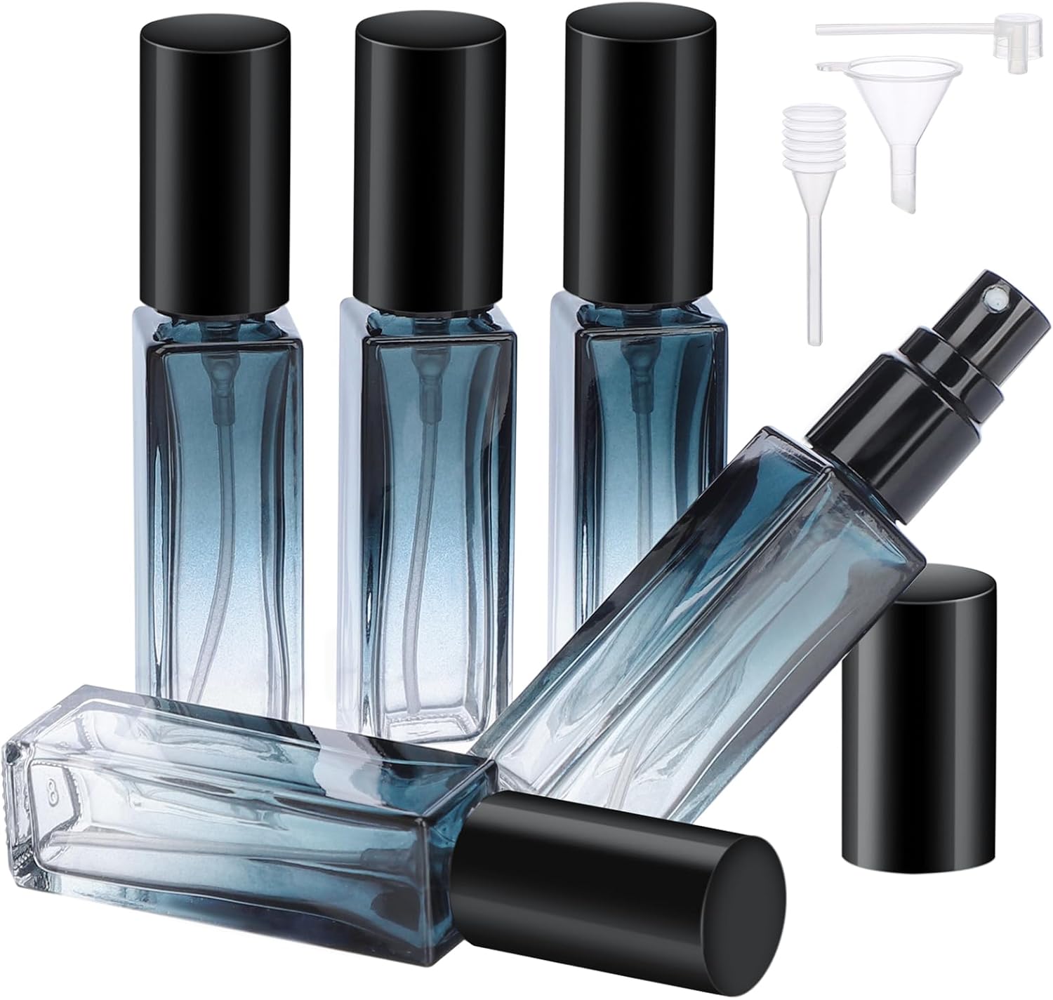 Segbeauty Botella de perfume de viaje recargable, 5 unidades de 0.3 fl ...