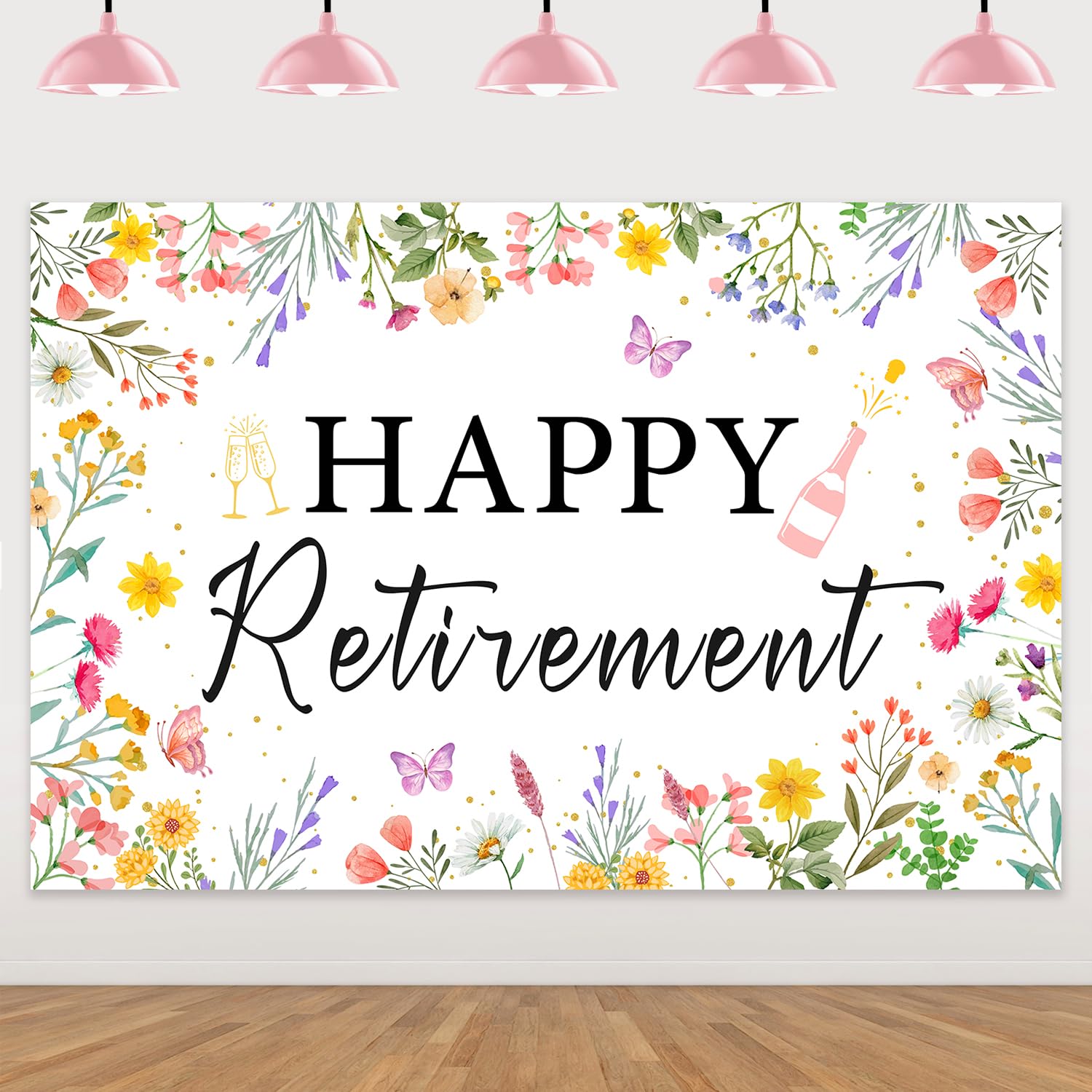 Retirement Banner Retirement Party Decorations Happy Retirement ...