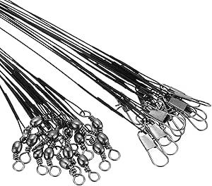 Amazon.com : PATIKIL Fishing Wire Leaders, Strength Nylon-Coated ...