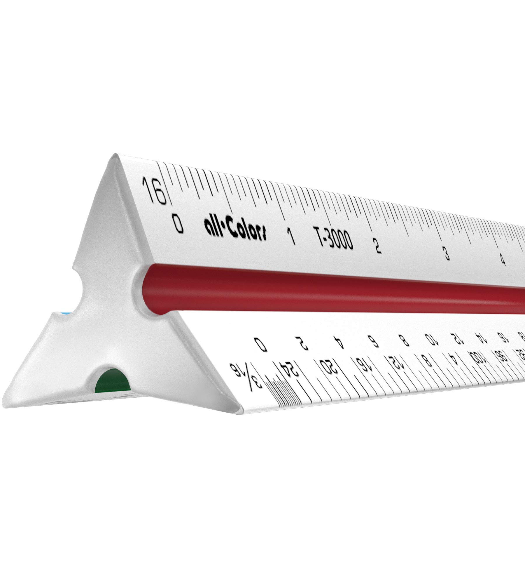 Buy 12" Architect Scale Ruler Imperial Solid Aluminum Body Color-Coded ...