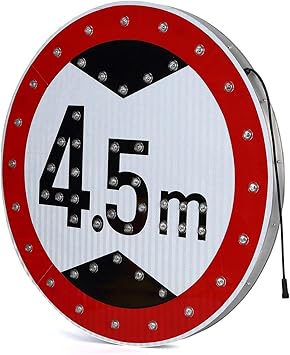 Solar Powered LED Height Limit Sign, High Brightness Aluminum Traffic ...