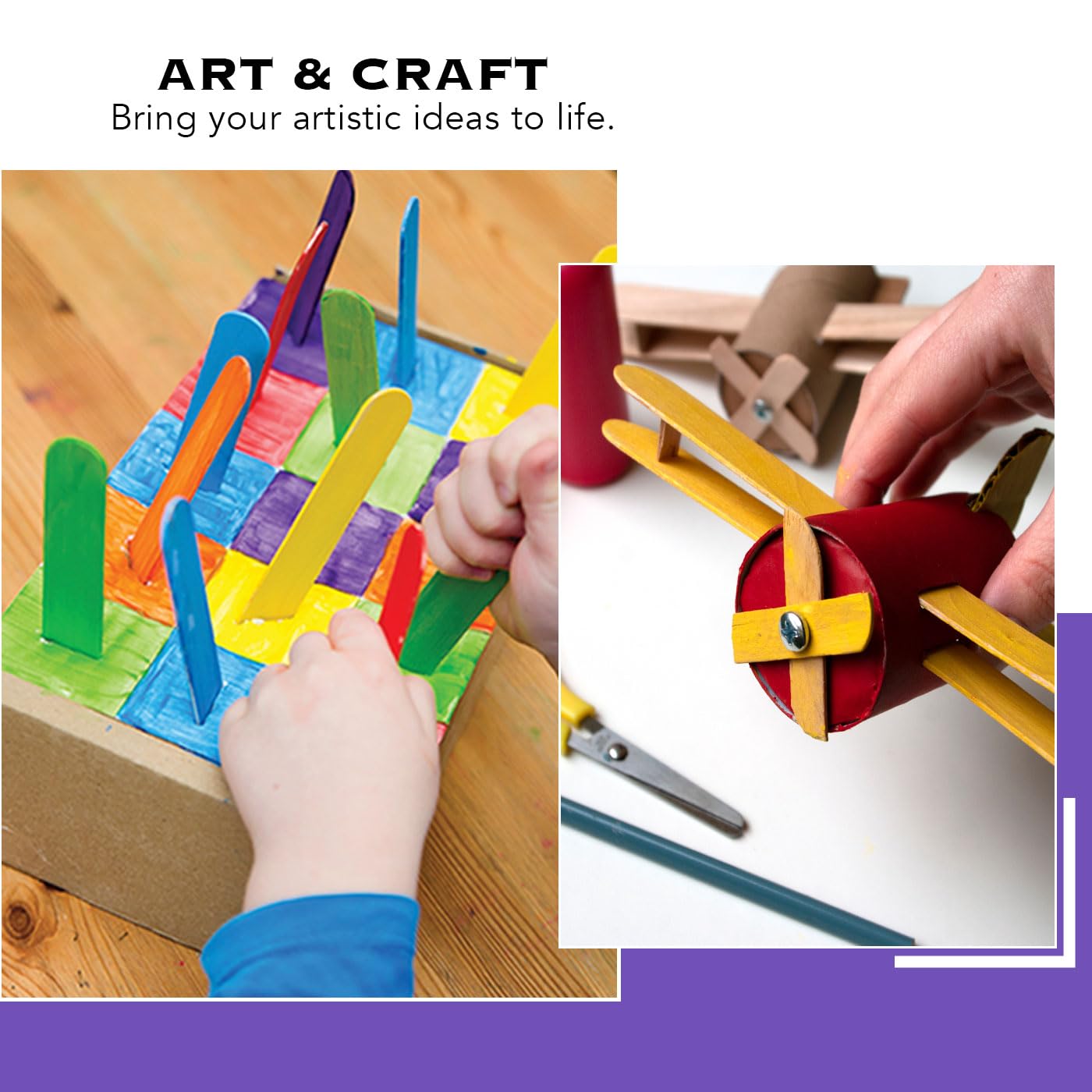 Snapklik.com : Apremont 100 Pieces Assorted Jumbo Colored Wooden 6 ...