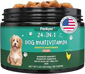 Amazon.com : Dog Multivitamin Chewable Vitamins for Dogs with Glucosamine Chondroitin ...