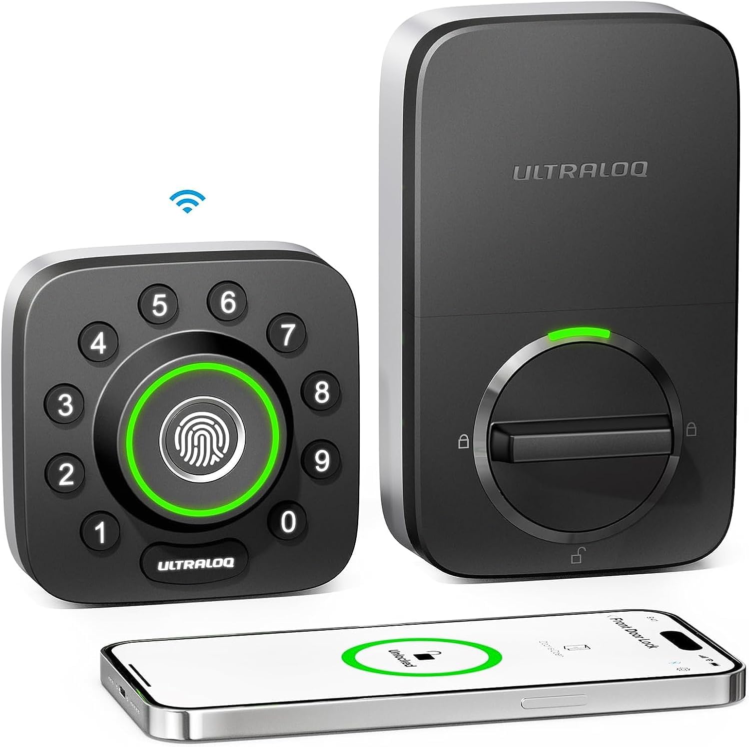 ULTRALOQ U-Bolt Pro WiFi Smart Lock with Door Sensor, 6-in-1 Keyless ...
