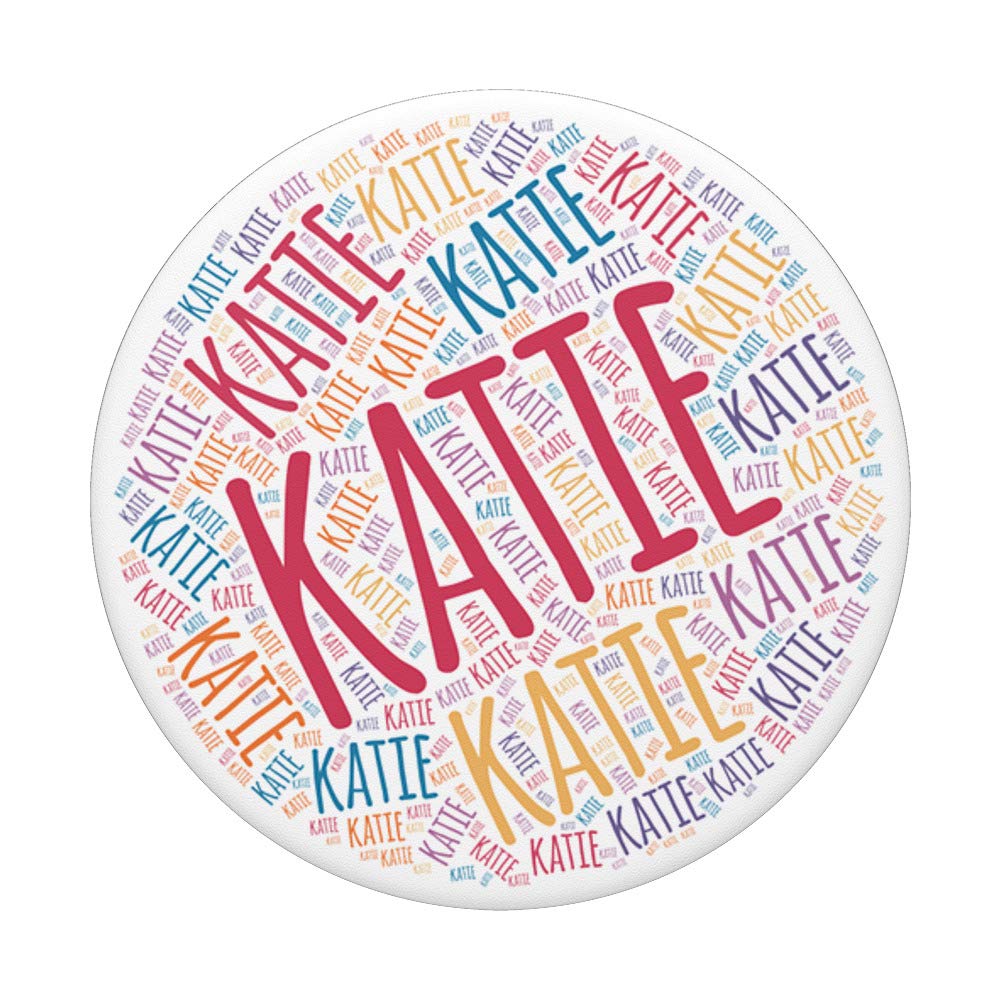Katie Name Graphics Katie Artistic Name Design With Flowers Sticker