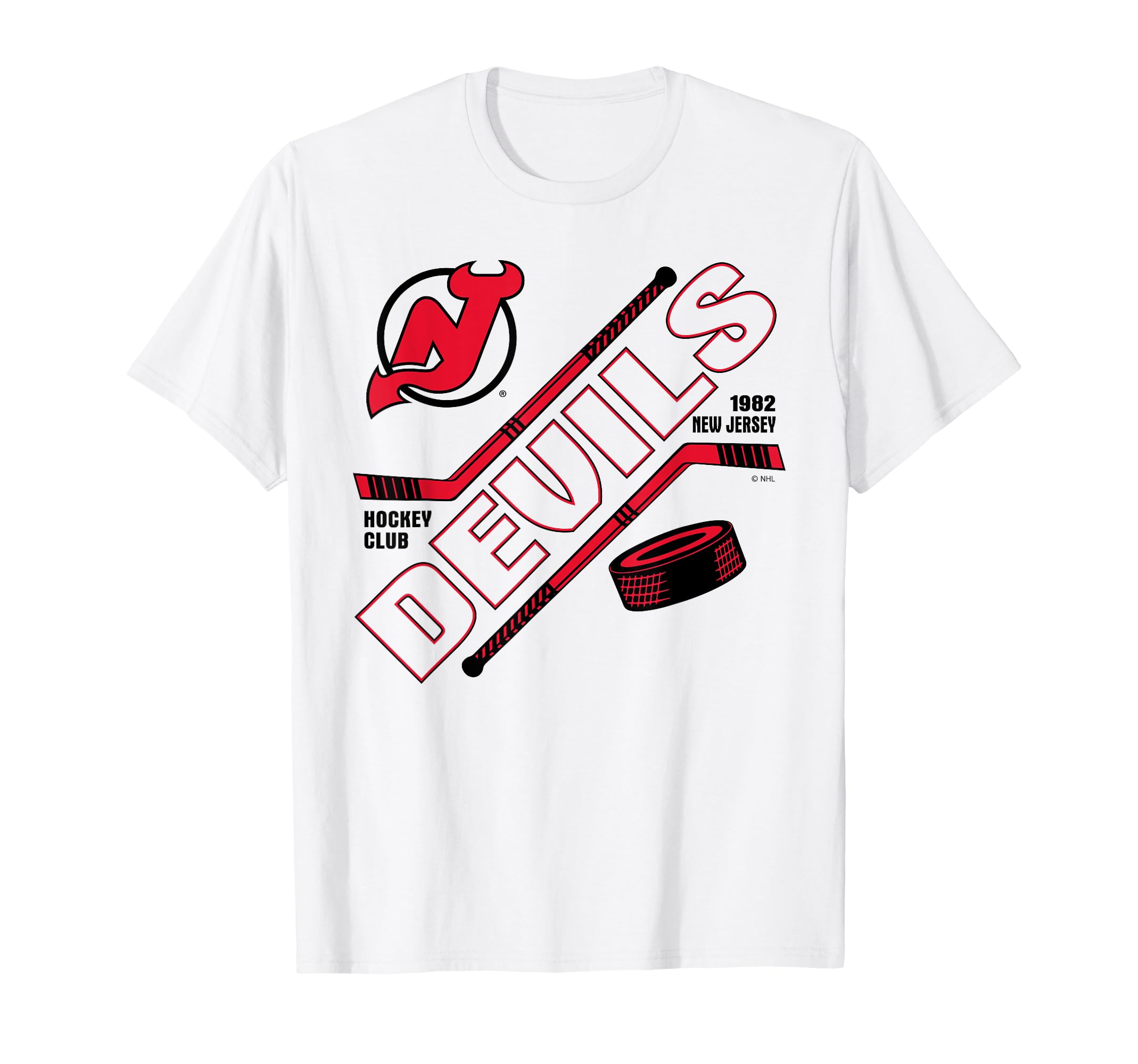 Amazon.com: New Jersey Devils Force White Officially Licensed T-Shirt ...