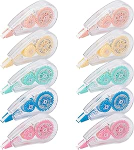 White Out, 10 Pack Colorful Mini Whiteout Correction Tape for School ...