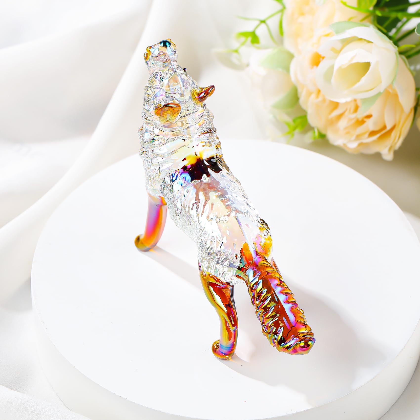 Snapklik.com : Amber Crystal Glass Wolf Figurine Gifts For Women Men ...
