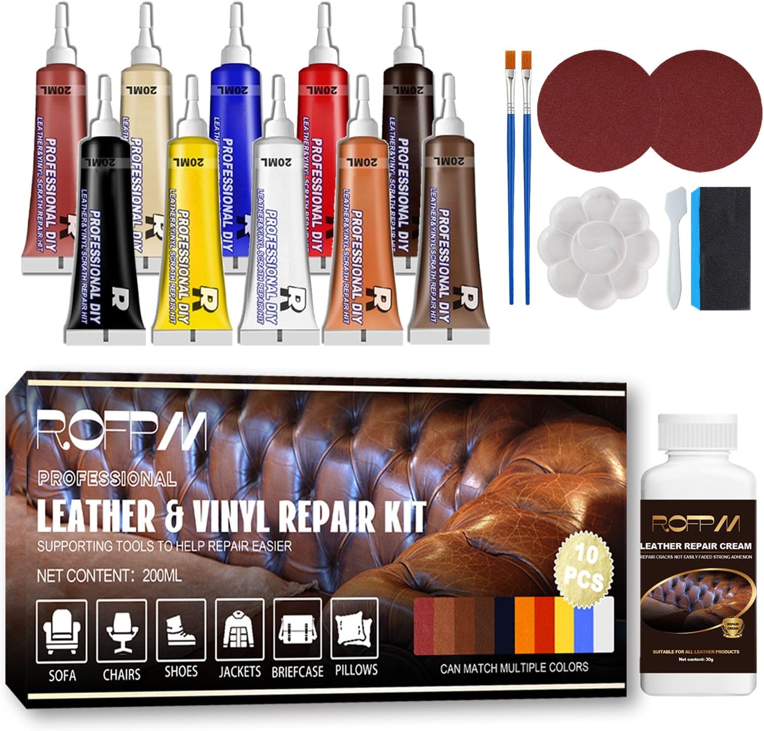 Amazon.com: Leather Repair Kit for Furniture Vinyl Repair Kit for Car ...