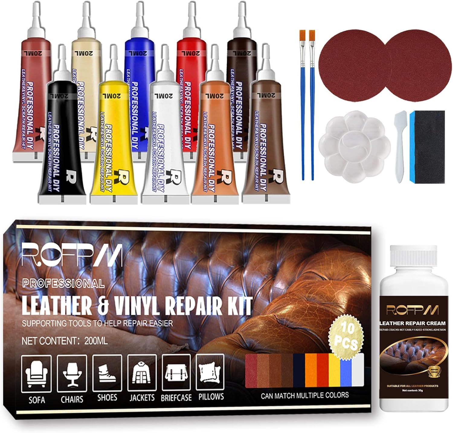 Amazon.com: Leather Repair Kit for Furniture Vinyl Repair Kit for Car ...