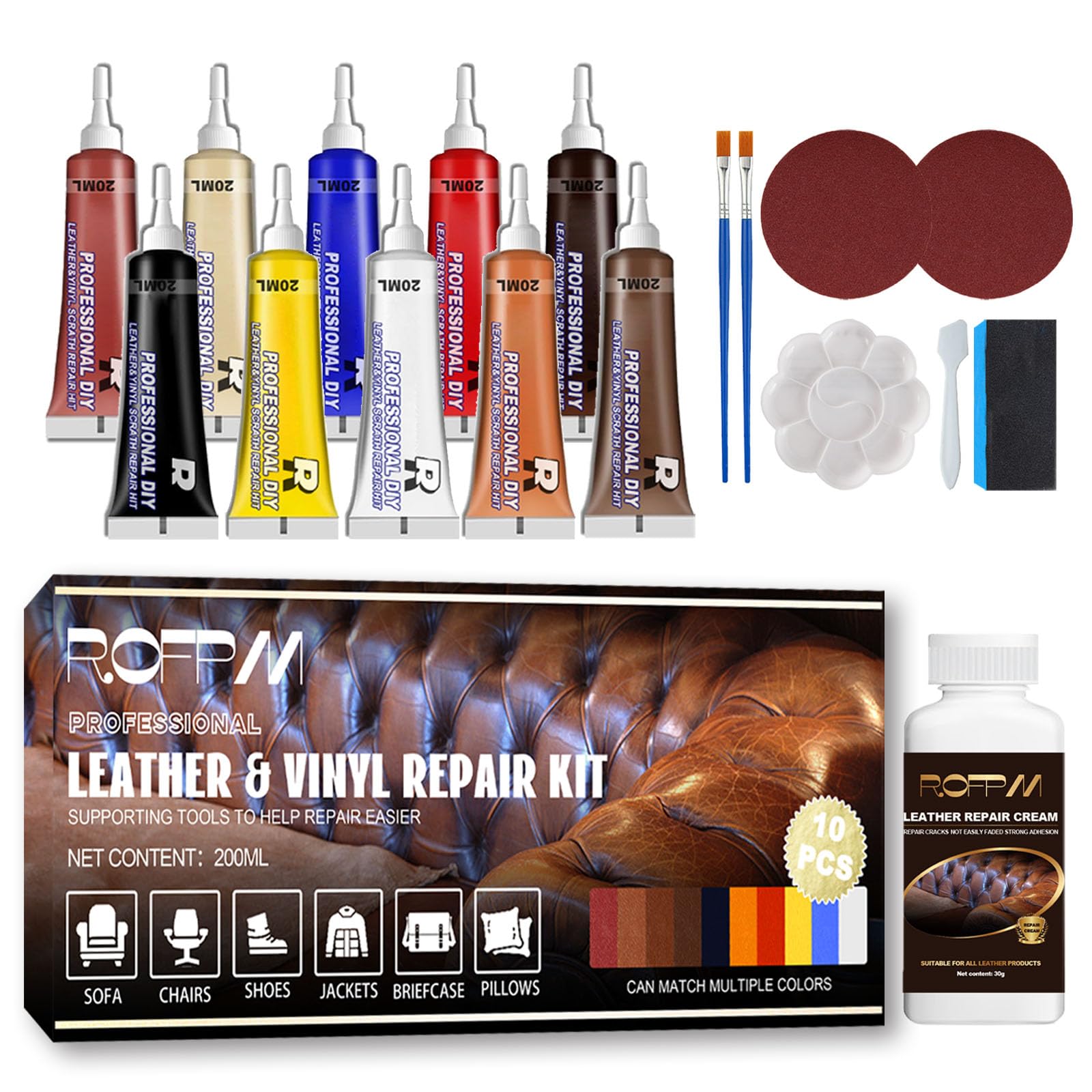 Amazon.com: Leather Repair Kit for Furniture Vinyl Repair Kit for Car ...